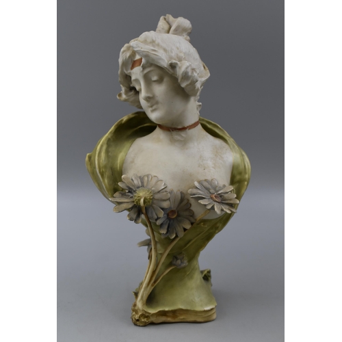 Amphora of Austria Art Nouveau Pottery Bust with Markings to Base (33cm ...