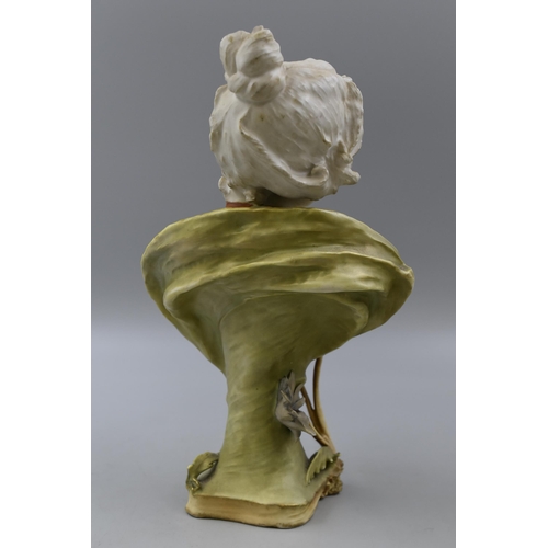 Amphora of Austria Art Nouveau Pottery Bust with Markings to Base (33cm ...