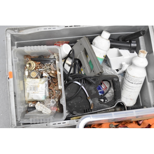 Two Large Boxes of Various Useful Odds and Sods To Include Ratchet ...