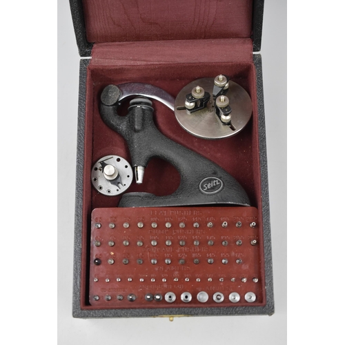 A Seitz Swiss Watch Jewelling/Staking Set, In Original Lined Case With ...