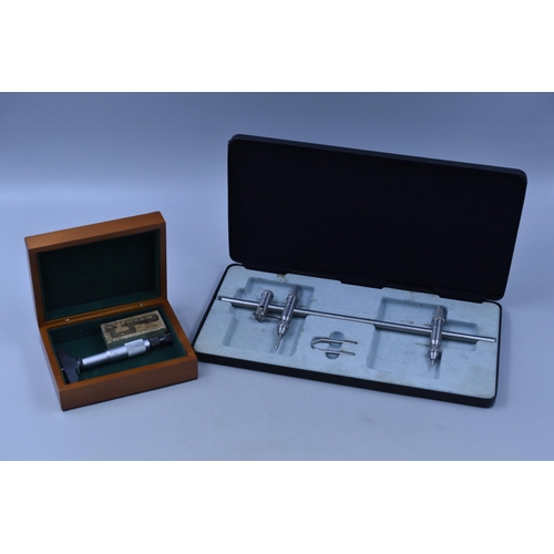 A Moore and Wright Trammel Set, With Starrett Depth Micrometer and ...
