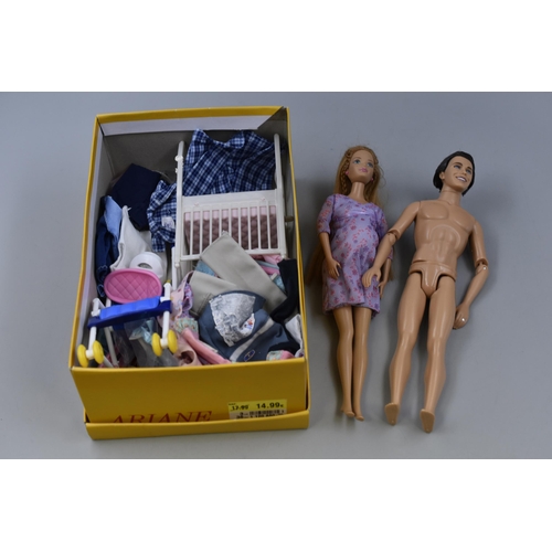 Vintage Barbie Midge and Alan complete with Accessories