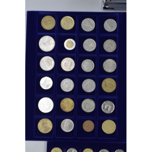 Coin Display Case with 5 Trays containing 194 Coins (25cm x 20cm)