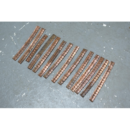 Large selection of World war 1 copper artillery driving bands