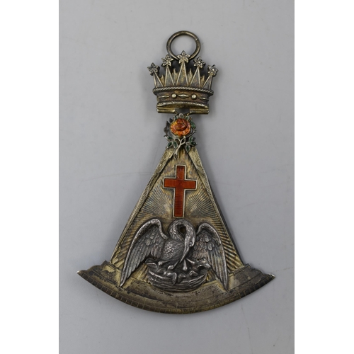 A Hallmarked George Kenning London Silver Hallmarked Masonic Rose Croix ...