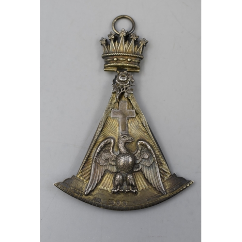 A Hallmarked George Kenning London Silver Hallmarked Masonic Rose Croix ...