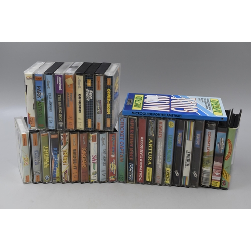 Approx 30 Retro Amstrad Cassette Games, And Amstrad Micro Guide ...