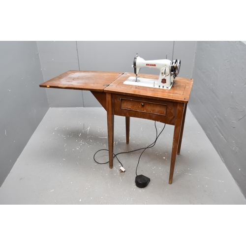 Vintage NOVUM Deluxe Mark III Sewing Machine Table Approx 79cm x 60.5cm ...
