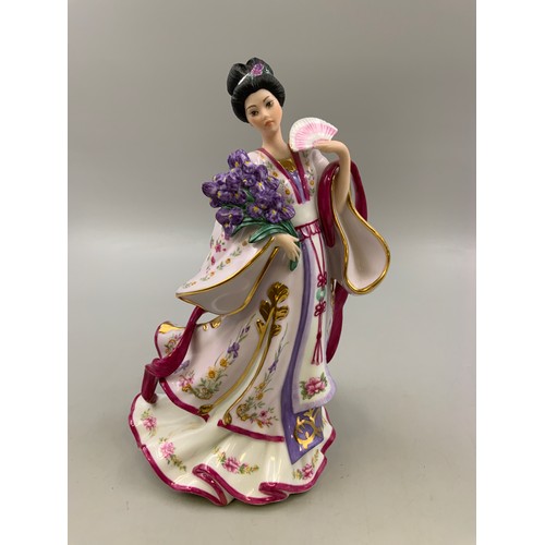 Danbury Mint Fine Porcelain The Iris Princess By Lena Liu, Approx 24cm Tall
