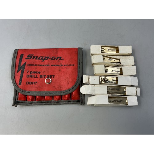 A Snap-On 7 Piece Drill Bit Set, With Six Snap-On Nail Clippers
