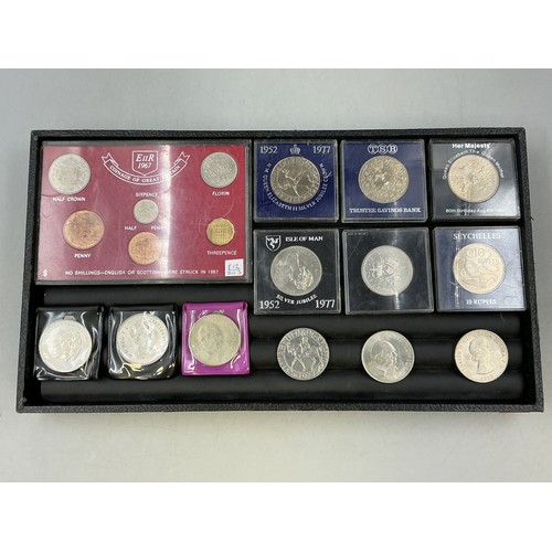 Coinage of Great Britain Coin Set 1967 with a Selection of 12 Crowns