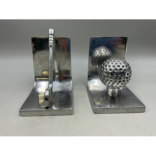 Two Golf Themed Bookends