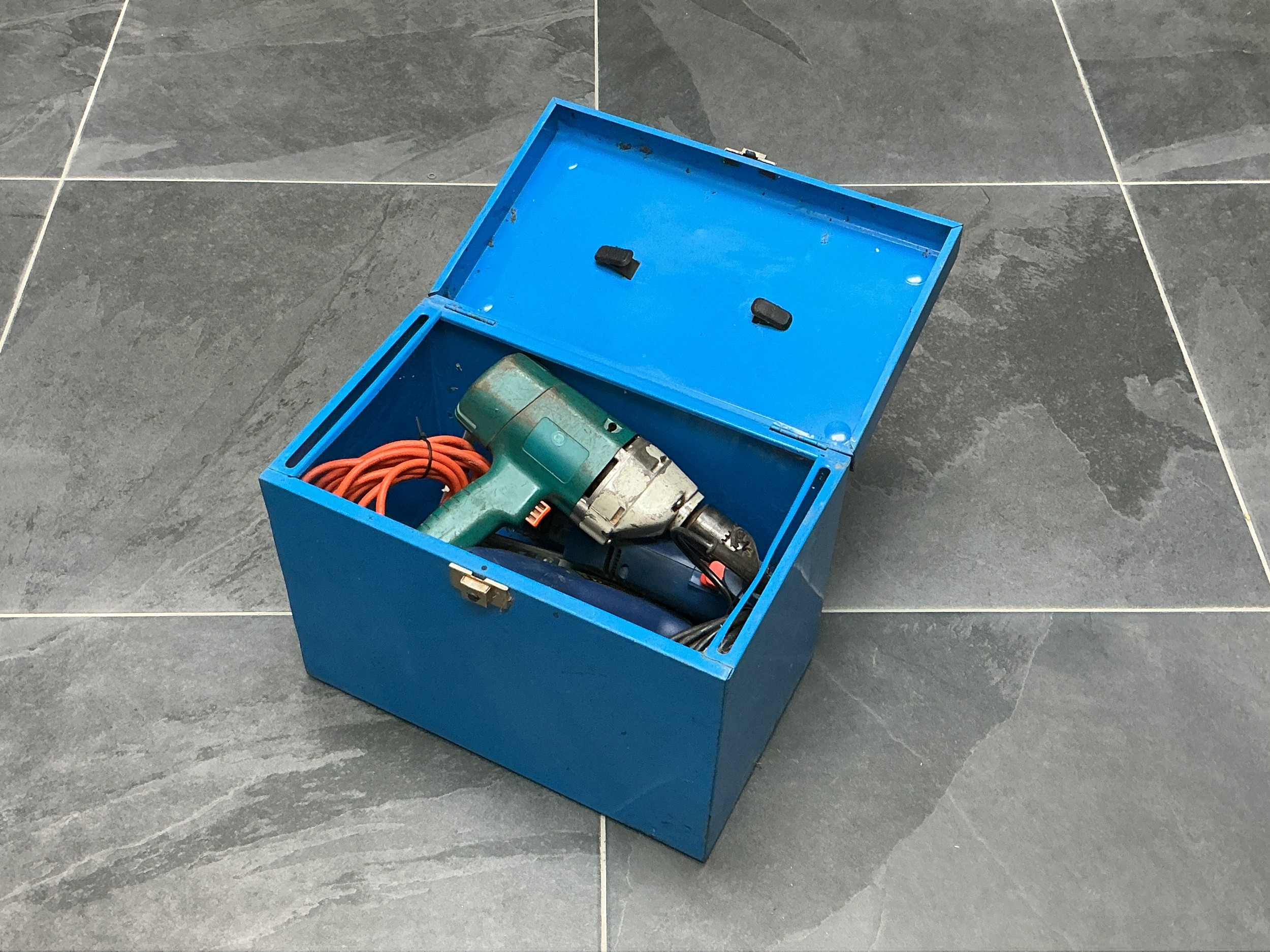 A Blue Tool Box With Power Tools - Includes Powercraft PSI 700 Jigsaw ...