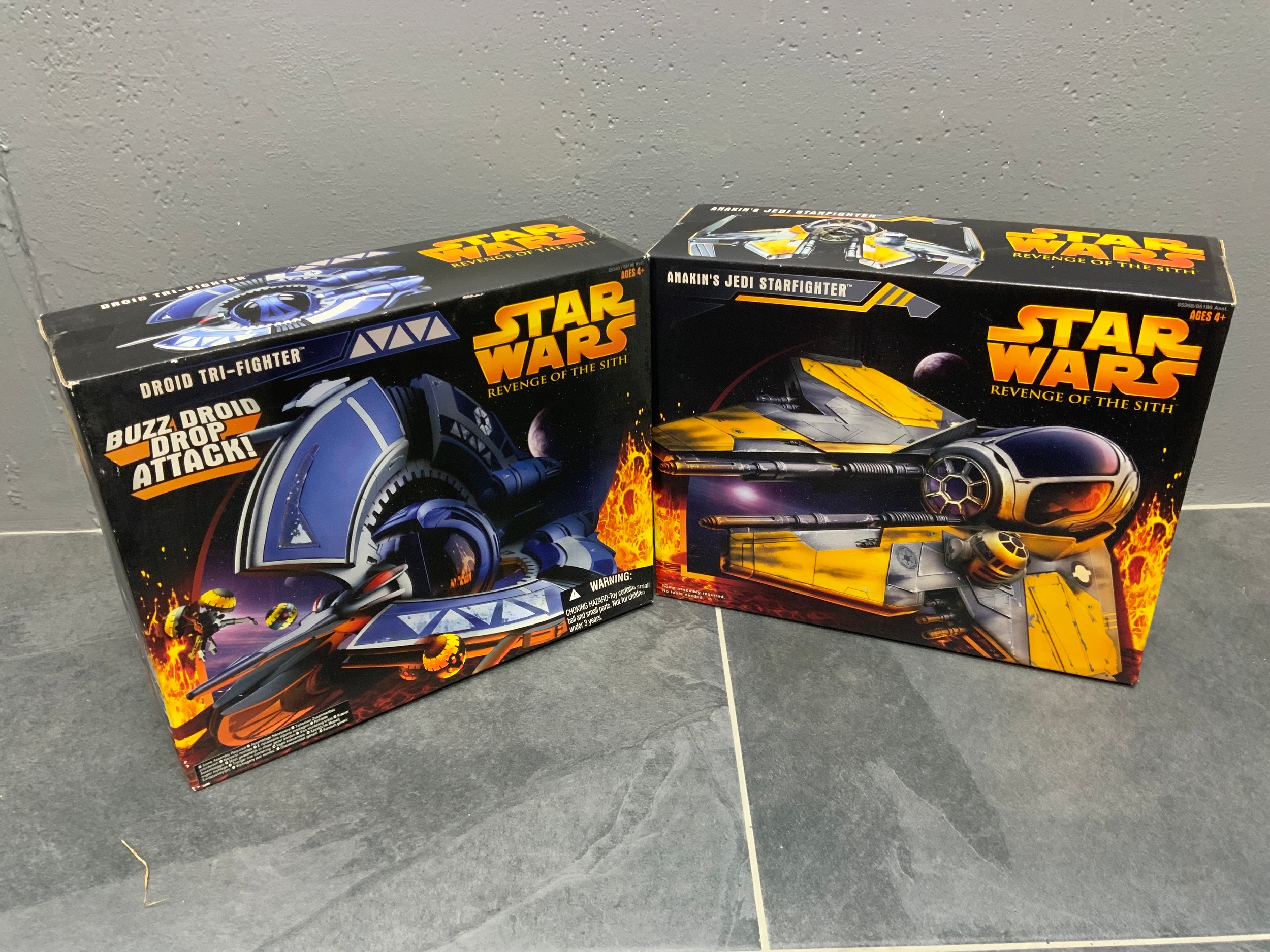 Two Boxed "Star Wars, Revenge Of The Sith" " Droid Tri-Fighter and ...