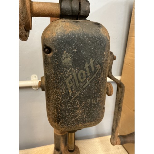 Rare Vintage Flott Hand Cranked Pillar Drill seems to be working fine ...