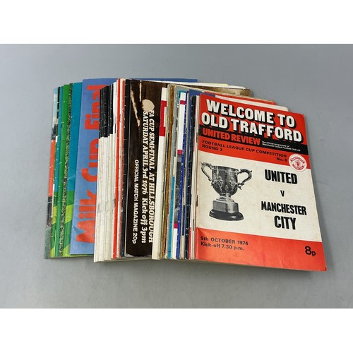 Approx 39 Domestic Cup Football Programmes (Manchester United and ...