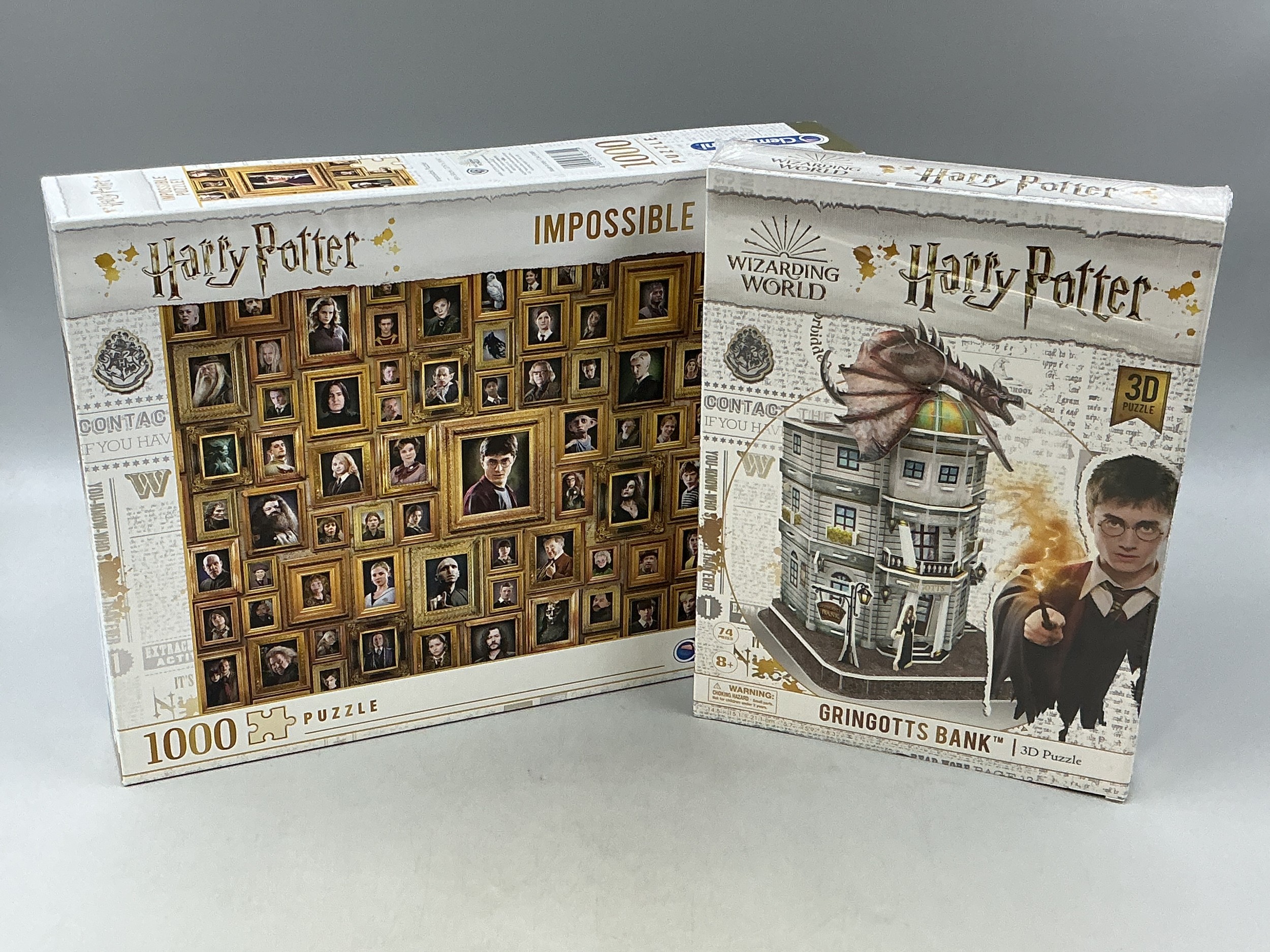Harry Potter 1000 piece impossible puzzle and a Gringotts bank 3D puzzle