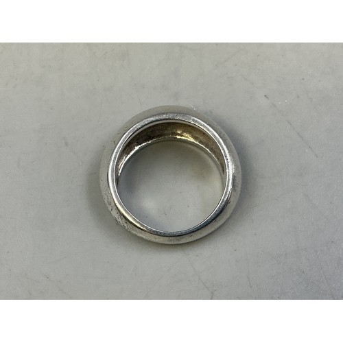 CH Silver 925 Matt and Polished Ring (Size L) Complete with ...