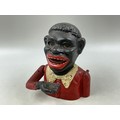 An Antique Original Cast Iron Jolly Man Money Box, Approx 16cm Tall