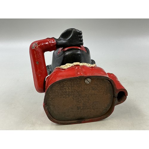 An Antique Original Cast Iron Jolly Man Money Box, Approx 16cm Tall