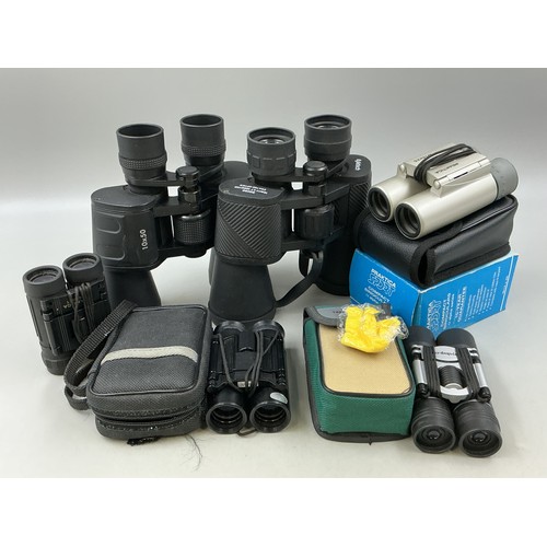 Six Pairs of Binoculars - Includes Meade 10x50, Kylietech 20x50 ...