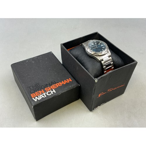 Gents Ben Sherman Watch in Presentation Box - Blue Steel Dial ...