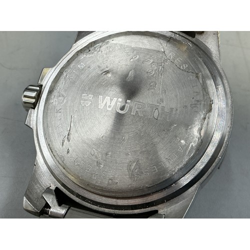 A Gents Wurth Quartz Day/Time Watch Inn Presentation Tin - Black & Red ...