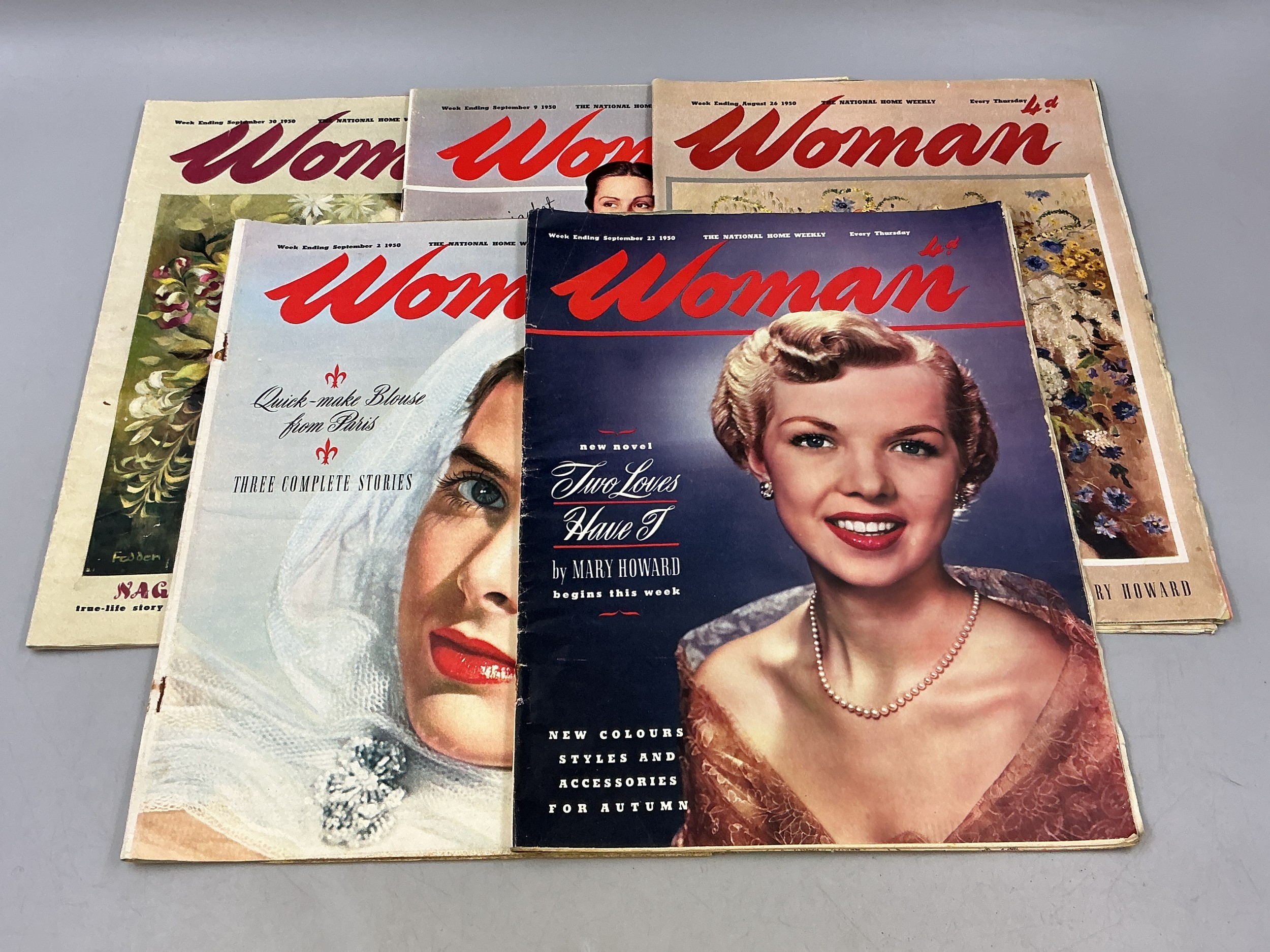 Five Vintage 1950s The National Home Weekly Woman Magazines