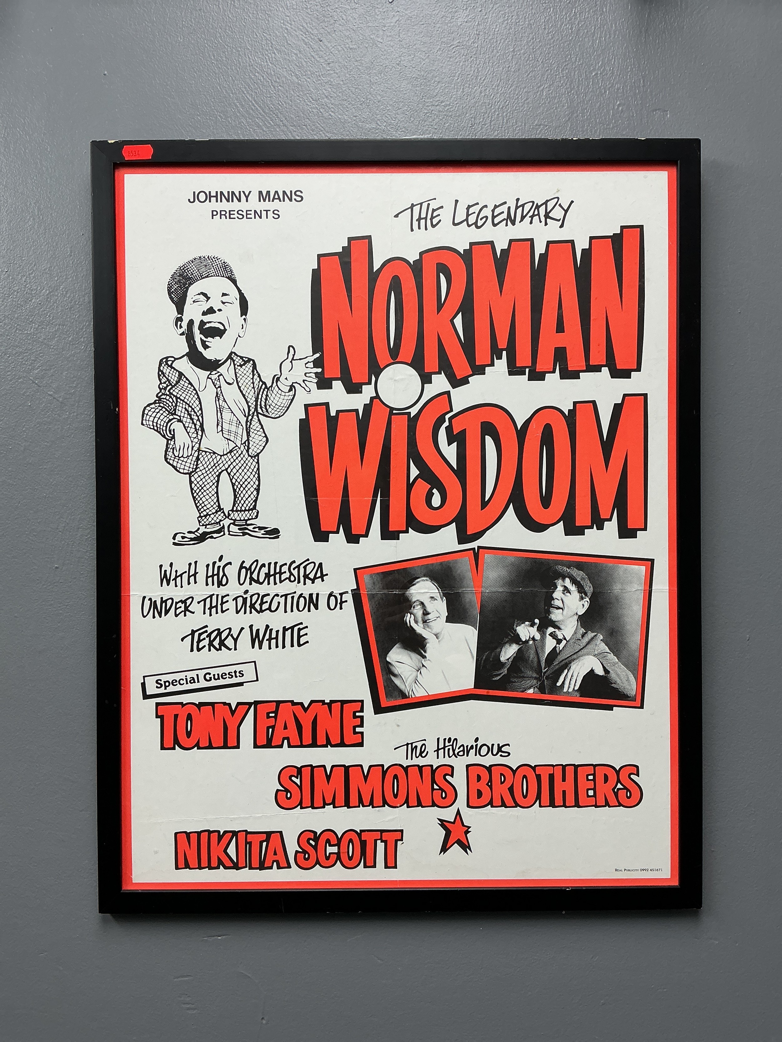 An Original Framed and Glazed Norman Wisdom 1993 Tour Poster, Approx ...