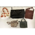 A collection of five designer, ladies handbags. Includes Jones ...