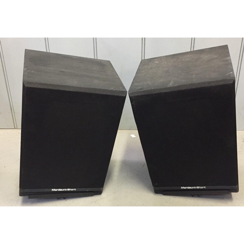 A pair of Mordaunt-Short speakers, model MS10, with wall brackets.