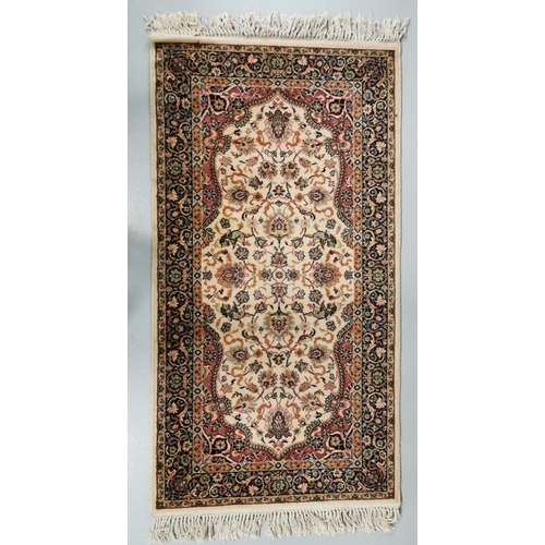 A Keshan Super Prado, pure wool crystal point rug, with locked-in ...