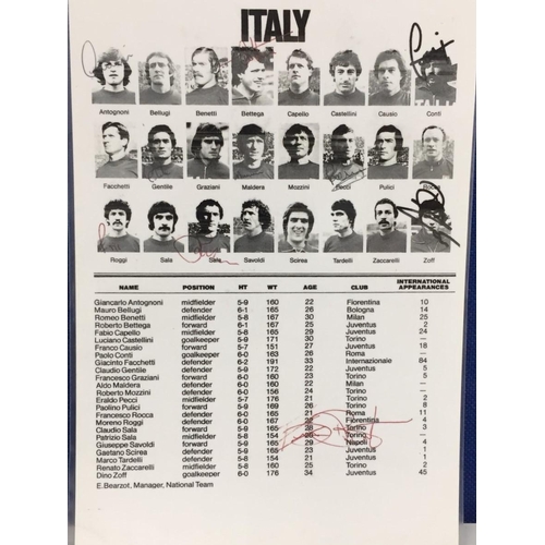 Three autographed & laminated football teamsheets from 1976. Signed by ...