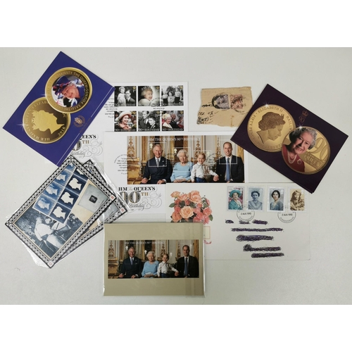 A collection of presentation stamps, including First Day Covers ...