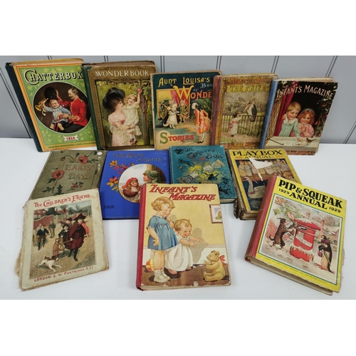 A collection of twelve children's books & annuals from late 1800's ...
