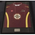 A framed/autographed Northamptonshire Steelbacks cricket shirt, from ...