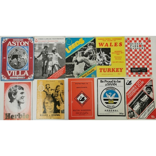 A collection of ten vintage football programmes. To include Arsenal ...