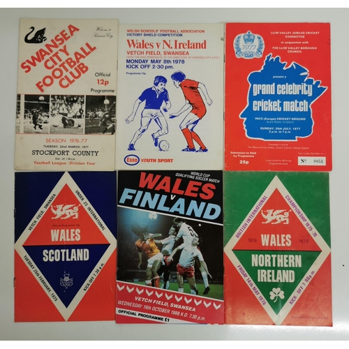 A collection of thirteen football programmes (international & league ...