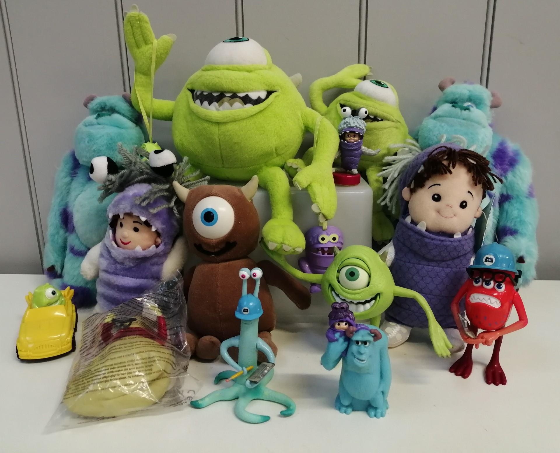 A collection of sixteen Monsters Inc. items. To include soft toys ...