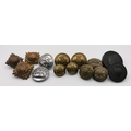 A mixed collection of British uniform buttons. To include Royal Sussex ...