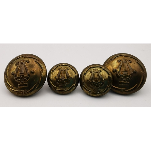 A mixed collection of British uniform buttons. To include Royal Sussex ...