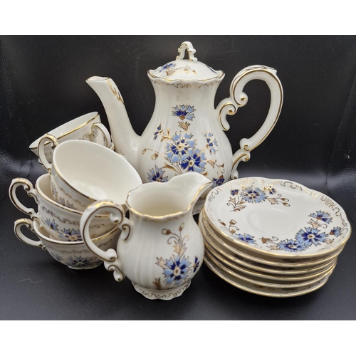 A beautiful, Hungarian tea set, by 'Zsolnay'. A hand-painted floral ...