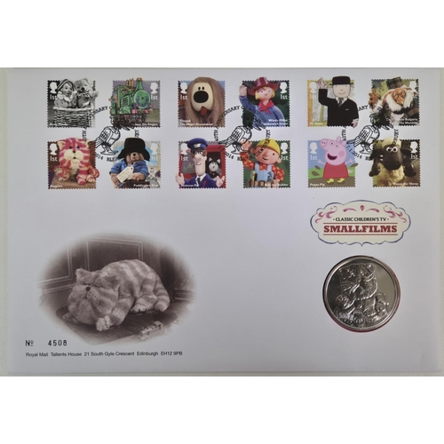 A collection of 6 coin/stamp collectible covers. To include 5 Royal ...