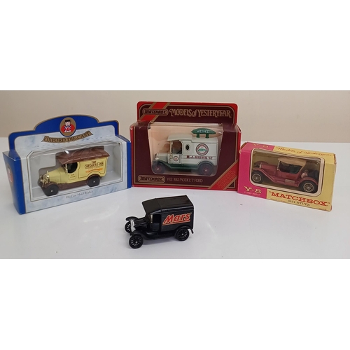 A collection of four diecast vehicles. To include two Matchbox Models ...