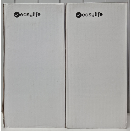 Pair of boxed Easylife Halogen Heaters. Both appear unused.