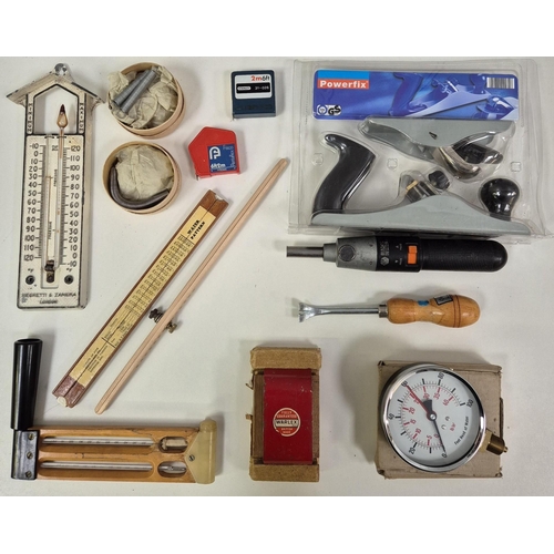 Collection of vintage engineer's tools, manuals etc. To include slide ...