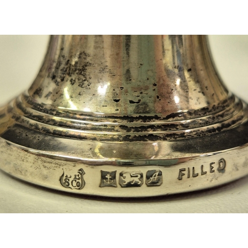 Silver bud vase (Birmingham 1975, by Barker Ellis Silver Co, weight ...