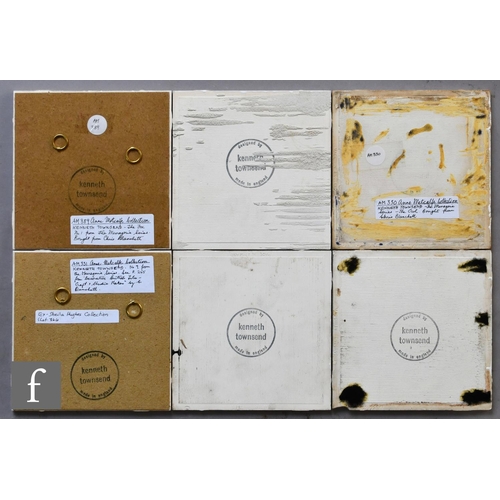 Kenneth Townsend - A set of six post war 6in dust pressed tiles ...