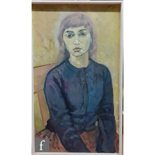 Hazel P. A. Assheton (Mid 20th Century) - 'Girl in a black cardigan ...