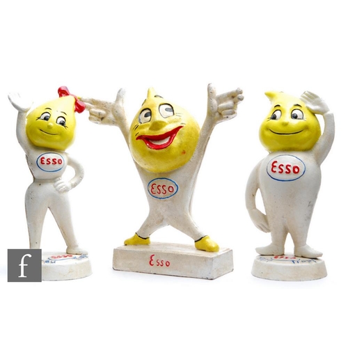 Two cast painted metal money boxes Esso advertising figures of Herr and ...